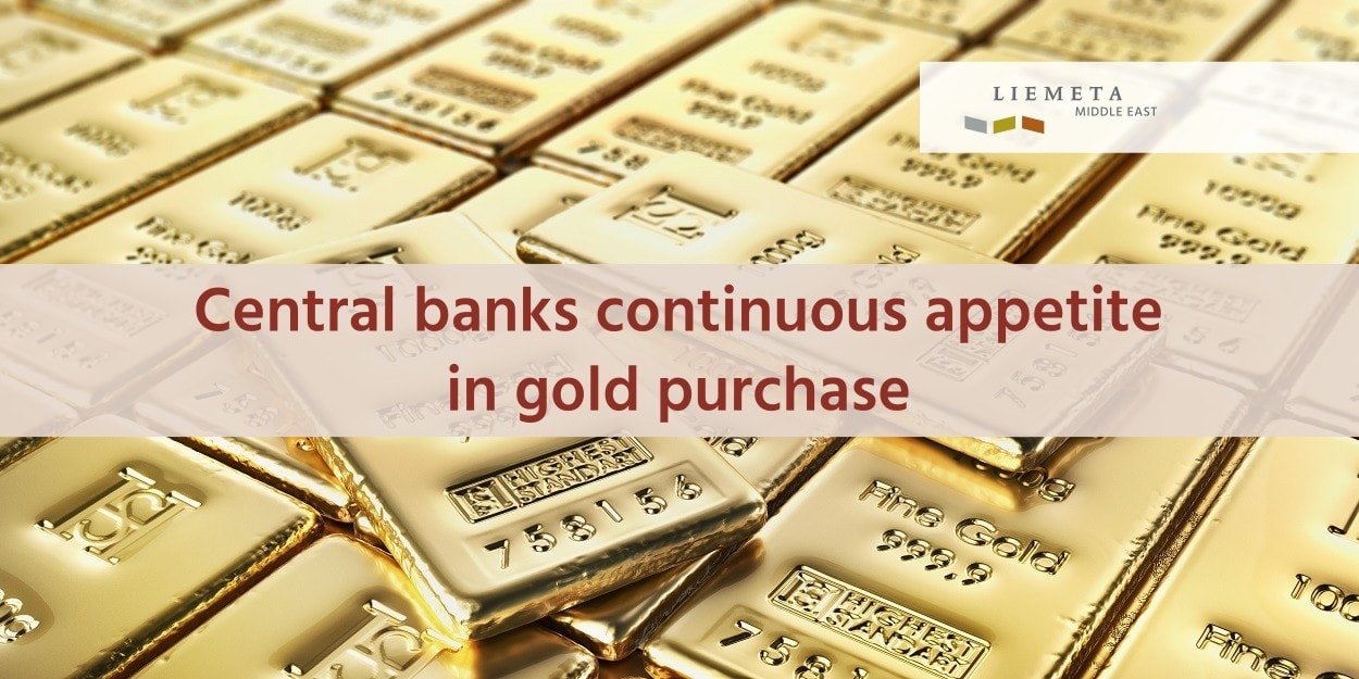 Central banks continuous appetite in buying gold reserve